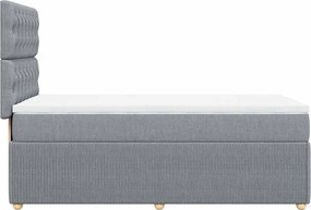 Box spring postel s matrací světle šedá 90x200 cm textil 3291946