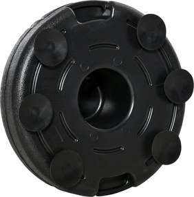HOMCOM Nastavitelný volně stojící boxovací míč s plnitelným podstavcem a rukavicemi pro dospělé a teenagery Ø45x132-158 cm Černá a Červená