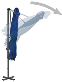 vidaXL Konzolový slunečník s hliníkovou tyčí azurově modrý 250 x 250 cm