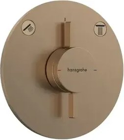 Hansgrohe - Baterie pod omítku, pro 2 spotřebiče, kartáčovaný bronz