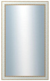 DANTIK - Zarámované zrcadlo - rozměr s rámem cca 60x100 cm z lišty DOPRODEJ|METAL bílozlatá, (3023)