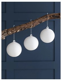 Porcelánová dekorace Baubles White - set 3 ks  Garden Trading