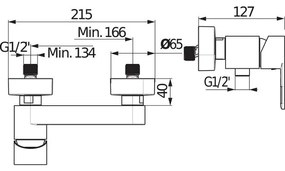 Jika Mio Sprchová nástěnná baterie, chrom H3311V70044001