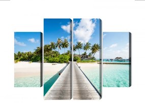 Vícedílný obraz Pohled Na Tropický Ostrov Nedostatek Nedostatek Přírodní plátno 160x120