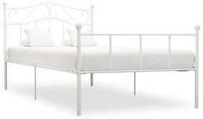 Petromila Rám postele bílý kov 90 x 200 cm