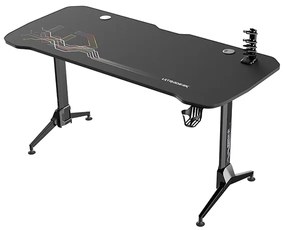 Herní výškově nastavitelný stůl ULTRADESK GRAND BLACK – 160x70 cm