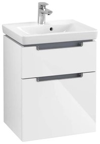 Villeroy & Boch Subway 2.0 - Umyvadlová skříňka, 49x59x38 cm, 2 zásuvky, Glossy White A90710DH