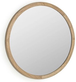 Nástěnné zrcadlo s dřevěným rámem ø 80 cm Alum – Kave Home