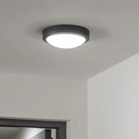 Brilagi - LED Venkovní stropní svítidlo LED/20W/230V pr. 23 cm IP54 antracit