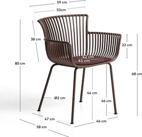 Hnědá zahradní židle Surpika – Kave Home