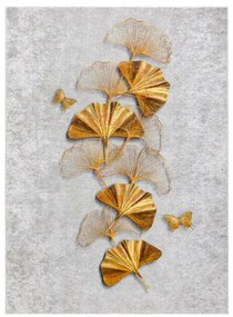 Koberec MIRO 51969.802 Motýli - šedý/zlatý