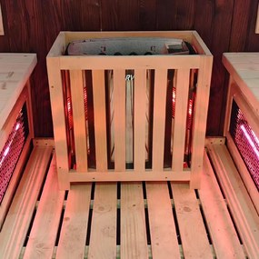 BPS-koupelny Zahradní kombinovaná sudová sauna 2v1  - Infrasauna + finská sauna 180x200, 4-6 osob