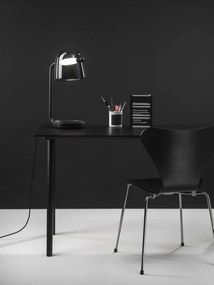 Stolní lampa Brokis Mona small table PC950, 4000K Kabel: Textilní černý, Povrch Montury: Černý matný komaxit, Barva skla: Černá - transparentní sklo