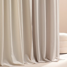 Room99 Hotový závěs na kroužcích Zatemňovací LAUREL Jednobarevný Barva: Světle šedá, Velikost: 140 x 250 cm