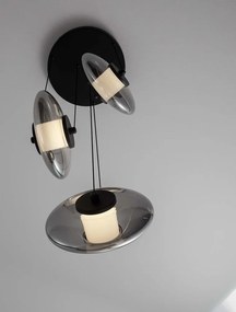 Matně černé skleněné LED stmívatelné závěsné svítidlo ø 35 cm Ballet – Nova Luce