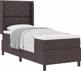 Postel s boxspringem s polštářem Tmavě hnědá 200 x 80 cm textil 3341675