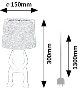 Rabalux 74218 - Stolní lampa SMURFY 1xE14/40W/230V bílá