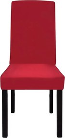 Elastické potahy na židle 6 ks bordó 130379