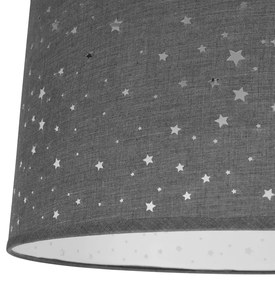 Ostaria Lustr do dětského pokoje šedý s hvězdičkami 40 x 23 cm