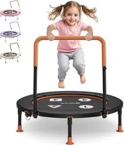 Aosom Trampolína pro malé děti, protiskluzový design proti převrácení, skládací pro úsporu místa, ideální pro děti 1–6 let, rozměry 91 x 81 cm, 91x91…