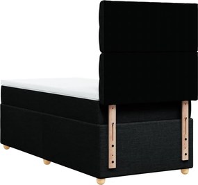 Box spring postel s matrací černá 80 x 200 cm textil 3291116