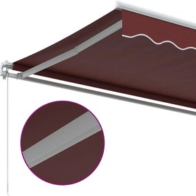 Ručně zatahovací markýza burgundská 400 x 350 cm 3214982