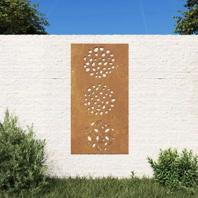 Zahradní Nástěnná Dekorace 105 X 55 Cm Cortenová Ocel List