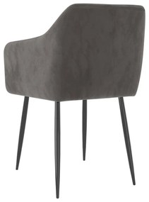 Petromila Jídelní židle 6 ks tmavě šedé samet