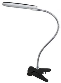 ACA Lighting LED stolní lampička s vypínačem a klipem BAZ 5W/230V/4000K/340Lm/120°/IP20, černá