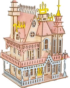 Dřevěné 3D puzzle Velkolepá vila vícebarevné