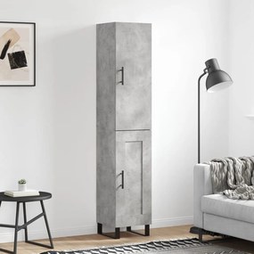 Skříň highboard betonově šedá 34,5x34x180 cm kompozitní dřevo