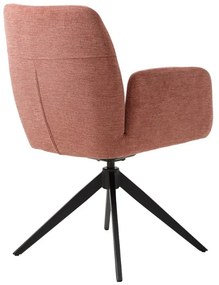 Designová otočná židle Talaith růžová