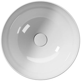 GSI Pura umyvadlo na desku vysoké 42 x 22 cm bez otvoru pro baterii bez přeadu keramické bílá Extra Glaze 885211