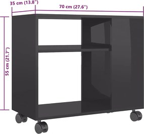 vidaXL Odkládací stolek 70 x 35 x 60 cm, konstrukční dřevo [802128] Barva: Staré dřevo