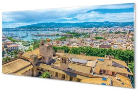 akrylový obraz Španělsko Port pobřeží město 125x50 cm