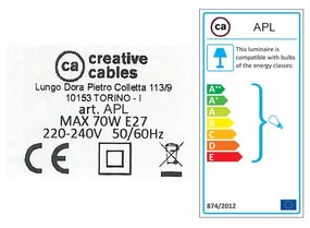 creative cables Fermaluce monochrome, lakované dřevěné bodové svítidlo na stěnu nebo strop 14,2 cm Barva: Černá