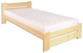 Dřevěná postel LK146, 90x200, borovice (Barva dřeva: Šedá)