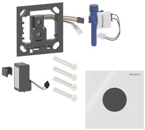 Geberit - Elektronické ovládání splachování pisoárů typ 40, bateriové napájení, Bluetooth, sklo/bílá 116.034.SI.1