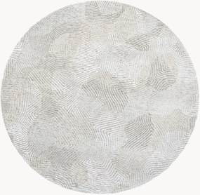 Omyvatelný kulatý interiérový/exteriérový žakárový koberec Coral