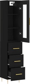 vidaXL Skříň highboard 34,5 x 34 x 180 cm kompozitní dřevo [3199226] Barva: Bílá