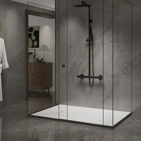 BPS-koupelny Obdélníková akrylátová sprchová vanička HYD-OSV-JUKO 90x80 bílá