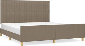 Rám postele bez matrace taupe 160 x 200 cm textil 3125231