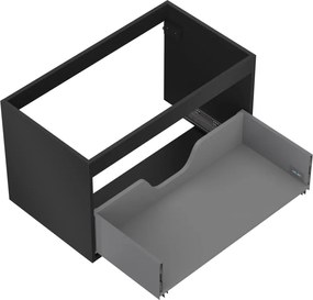 Mexen Box-A, závěsná skříňka 80 cm, 1 zásuvka, černá matná, 91AX0-0800-470-1-71