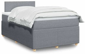 Box spring postel s matrací světle šedá 120 x 200 cm textil 3289716
