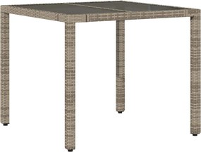 3dílný bistro set s poduškami šedý polyratan 3276735