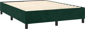 Box spring postel s matrací tmavě zelená 120 x 200 cm samet 3137836