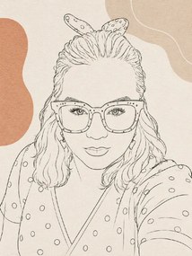 Minimalistický Line Art – Elegantní portrét na plátně z vaší fotky