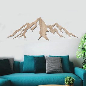 Dřevěný obraz Horské vrcholky Zvolte rozměr (cm): 60x20, Zvolte barvu dekoru: Dub Sonoma
