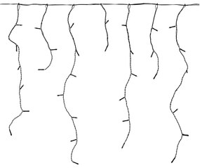 Nedis CLLC360 - LED Venkovní vánoční závěs 360xLED/7 funkcí 14m IP44 teplá bílá
