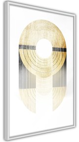 Artgeist Plakát retro zlatá deska Velikosti (šířkaxvýška): 30x45, Finální vzhled: Bílý rám